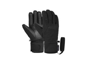 4060485594124 - Skihandschuhe REUSCH Malone R-TEX XT Damen Gr 105 schwarz 82% Polyester 10% Polyurethan 8% Wolle unifarben Handschuhe mit wasserdichter atmungsaktiver Funktion