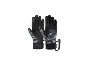 4060485357910 - Skihandschuhe REUSCH Raptor R-TEX XT TOUCH-TEC Damen Gr 85 schwarz (schwarz meliert) 92% Polyester 3% Polyamid 3% Polyurethan 2% Elasthan mehrfarbig Handschuhe warm wasserdicht und atmungsaktiv