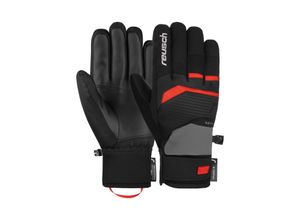 4060485502839 - Skihandschuhe REUSCH Venom R-TEX XT Damen Gr 105 grau (grau rot) 88% Polyester 10% Polyurethan 2% Elasthan mehrfarbig Handschuhe aus wasserdichtem und atmungsaktivem Material
