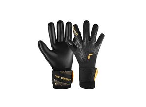 4060485488225 - Torwarthandschuhe REUSCH Pure Contact Infinity Junior Jungen Gr 45 gold (schwarz goldfarben) 48% Elastodien 45% Polyester 7% Polyamid mehrfarbig Handschuhe mit Hybrid Negative Cut