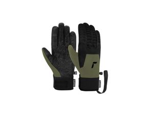 4060485357880 - Skihandschuhe REUSCH Raptor R-TEX XT TOUCH-TEC Damen Gr 75 schwarz (olivgrün schwarz) 92% Polyester 3% Polyamid 3% Polyurethan 2% Elasthan mehrfarbig Handschuhe warm wasserdicht und atmungsaktiv