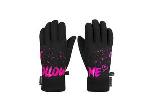 4060485448816 - Skihandschuhe REUSCH Beatrix R-TEX XT Junior Jungen Gr 45 pink (pink schwarz) 93% Polyester 6% Polyurethan 1% Elasthan mehrfarbig Handschuhe extra warm und wasserdicht