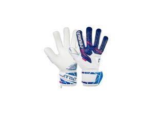 4060485560549 - Torwarthandschuhe REUSCH Attrakt REGRIP NC Damen Gr 10 weiß (weiß blau) 49% Elastodien 33% Polyester 3% Polyurethan 1% Baumwolle mehrfarbig Handschuhe mit Negative Cut