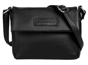 4262434214941 - Umhängetasche BRUNO BANANI Damen Gr B H T 19cm x 15cm x 5cm onesize schwarz Leder leicht glänzend unifarben Taschen echt Leder