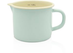 4006776104146 - Milchtopf KRÜGER grün (mint) H11cm Ø12cm Töpfe Literskala 1 Liter für Induktions-Kochfelder geeignet