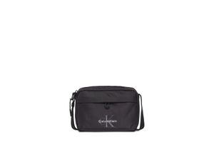 8719849895471 - Kameratasche CALVIN KLEIN BOLD CAMERA BAG Damen Gr B H T 20cm x 125cm x 5cm schwarz Nylon unifarben Taschen Herren-Schultertasche Umhängetasche mit CK-Logo
