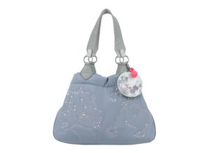 4059065274945 - Henkeltasche FRITZI AUS PREUSSEN Cosmo Damen Gr B H T 42cm x 29cm x 15cm blau (hellblau) Nylon bestickt Taschen mit dezenter Regenbogen-Stickerei