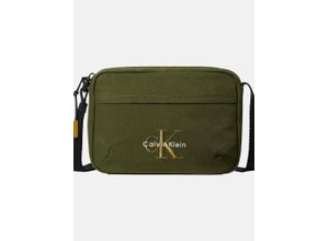 8719849895372 - Kameratasche CALVIN KLEIN BOLD CAMERA BAG Damen Gr B H T 20cm x 125cm x 5cm thyme Nylon unifarben Taschen Herren-Schultertasche Umhängetasche mit CK-Logo