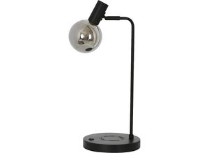 9333509192688 - Tischleuchte MARX mit USB Port und induktiver Ladefunktion schwarz kaiserkraft