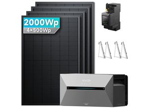 8711474044941 - Solarmars® 2000W Balkonkraftwerk mit Speicher Anker SOLIX Solarbank 2 E1600 pro - Mit Balkonhalterung