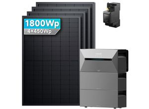 8711544780991 - Solarmars® 1800W Balkonkraftwerk mit Speicher Anker SOLIX Solarbank 2 E1600 pro + 2x BP1600 - Ohne Halterung