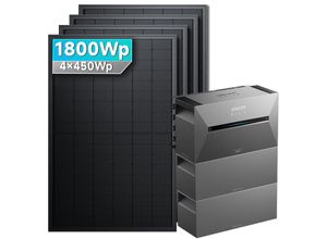 8711474375373 - Solarmars® 1800W Balkonkraftwerk mit Speicher Anker SOLIX Solarbank 3 E2700 Pro + 2x BP2700 - Ohne Halterung