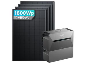 8711474375335 - Solarmars® 1800W Balkonkraftwerk mit Speicher Anker SOLIX Solarbank 3 E2700 Pro + 1x BP2700 - Ohne Halterung