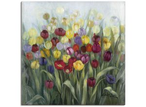 4055327294607 - Wandbild ARTLAND Tulpenwiese II Bilder Gr B H 30 cm x 30 cm Leinwandbild Blumenwiese 1 St bunt Bild Poster Bilder als Alubild Leinwandbild Wandaufkleber oder in versch Größen