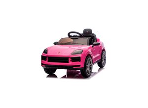 3800933002655 - Kinder Elektroauto Porsche Cayenne Vierradfederung Fernbedienung Gurt rosa