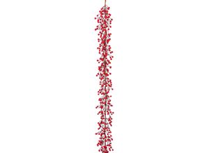 4064118886181 - Winterliche Kunstpflanze CREATIV DECO Weihnachtsdeko Weihnachtsgirlande Kunstpflanzen Gr L 150 cm rot Weihnachtsgirlande Adventskränze Girlanden Girlande Länge 150 cm