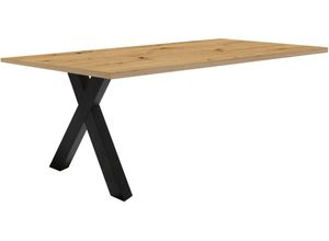 4044393296752 - Anbautisch MÄUSBACHER Mio braun (asteiche) B120cm H75cm T70cm Holzwerkstoff Ansatztischplatten Esstischplatte Esstisch-Zubehör Tischplatte