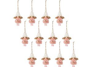 4064118993483 - Baumbehang CREATIV DECO Weihnachtsdeko Christbaumschmuck Dekohänger Gr B H T 700 cm x 1000 cm x 300 cm rosa Weihnachtsdekoanhänger mit Wollmütze