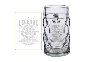 4262517041662 - LUXENTU Maßkrug mit Gravur Legende seit 80 Jahren 10 Liter