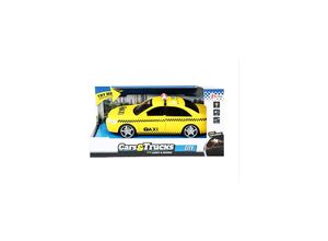 8714627240504 - Toi-Toys CARS_TRUCKS Yellow Cab Taxi mit Licht Sound 4 Geräuschen & Friktionsmotor – Spielzeugauto