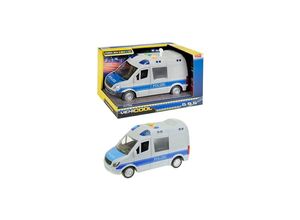 8714627240535 - Toi-Toys VEHICOOL Super Polizeibus mit Licht Sound & Friktion – Spielzeugauto für Kinder