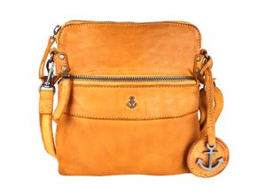 4046478067516 - Handtasche HARBOUR 2ND Taliza2 Damen Gr B H T 18cm x 19cm x 4cm mustard Leder Taschen Handtasche Damen Umhängetasche Schultertasche mit Logoanhänger