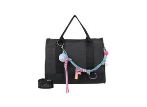 4059065274259 - Henkeltasche FRITZI AUS PREUSSEN Tüddelüt Damen Gr B H T 40cm x 165cm x 14cm schwarz Nylon unifarben Taschen mit wunderschöner Anhängerkette