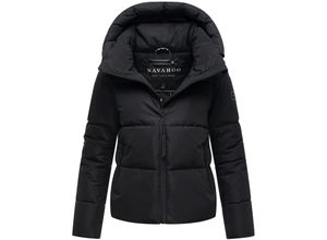 4070448057535 - NAVAHOO Damen Winter Steppjacke gesteppt Winterjacke abnehmbarer Kapuze gefüttert Frostherz