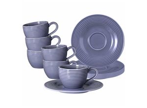 4262517044212 - Espressotassen mit Untertassen Beat Color Glaze 100 ml 6er Set