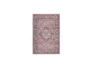 4255632543449 - Maschinenwaschbarer Traditioneller Vintage-Teppich aus recycelten Fasern rutschfest - Hald Farbe Rosa 200x290 cm Kadima Design