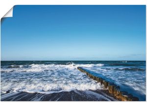 4059745737685 - Wandbild ARTLAND Buhnen an der Küste Ostsee IV Bilder Gr B H 60 cm x 40 cm Poster Küste 1 St blau Kunstdrucke Bilder als Alubild Leinwandbild Wandaufkleber oder Poster in versch Größen