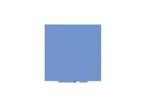8427951072306 - Whiteboard Skincolor BASIC-Version - Stahlblech lackiert BxH 1290 x 1290 mm blau kaiserkraft