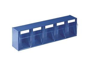 4009292854427 - Klarsichtkästen im Gehäuse 5 Klarsichtkästen Größe 5 BxTxH 600x110x164 mm Gehäusefarbe blau