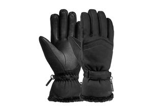 4060485582794 - Skihandschuhe REUSCH Silver Moon STORMBLOXX™ Damen Gr 65 schwarz 90% Polyester 10% Ziegenleder unifarben Handschuhe mit windichter und atmungsaktiver Funktion
