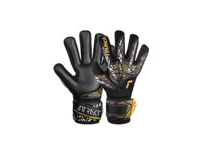 4060485481820 - Torwarthandschuhe REUSCH Attrakt Silver NC Finger Support Junior Kinder Gr 5 gold (schwarz goldfarben) 30% Polyester 30% Elastodien 10% Polypropylen mehrfarbig Handschuhe mit Negative Cut
