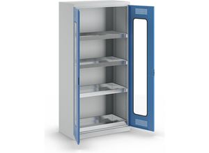 4061753036131 - eurokraft pro Umweltschrank mit Sichtfenstertüren 3 Wannenböden 1 Bodenwanne Breite 950 mm