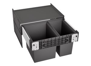 4020684738347 - Mülltrennsystem BLANCO Select II 60 2 schwarz B40cm H36cm T57cm Kunststoff Mülleimer Kunststoff Stahlblech 600 mm Untermass