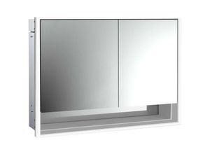 4018445147163 - Emco Loft Unterputz-Lichtspiegelschrank 979805217 1000x733mm Unterfach LED 2-türig breite Tür links aluminium Spiegel