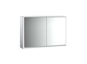 4018445139878 - Emco Loft Aufputz-Lichtspiegelschrank 979805118 1200x733mm LED 2-türig aluminium Spiegel
