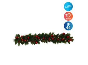 4003222897942 - NÄVE LED-Girlande Noel grün rot Dioden 20 Stk Kabellänge 3m x Gesamtlänge 120m Lichterketten