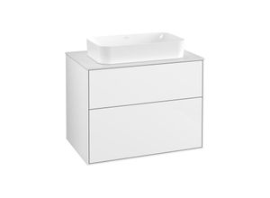 4051202814342 - Villeroy&boch - Villeroy und Boch Finion Waschtischunterschrank F63100 800x603x501mm Abdeckplatte White Matt Farbe Glossy White Lacquer - G63100GF