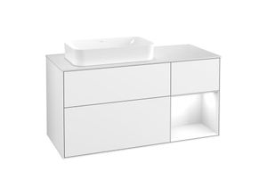 4051202805142 - Villeroy und Boch Finion Waschtischunterschrank F691GFGF 120x603x501cm Regal rechts Glossy white lacquer Glossy white lacquer