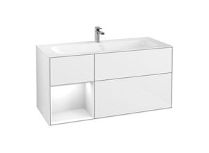 4051202665951 - Villeroy und Boch Finion Waschtischunterschrank G060GFGF 1196x591cm Emotion Regal links Glossy white lacquer Glossy white lacquer