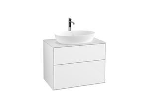 4062373378175 - Villeroy und Boch Finion Waschtischunterschrank G75100GF 80x603cm Emotion Abdeckplatte white matt Glossy white lacquer