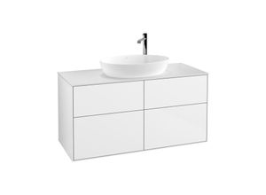 4062373443699 - Villeroy und Boch Finion Waschtischunterschrank G91100GF 120x603cm Emotion Abdeckplatte white matt Glossy white lacquer
