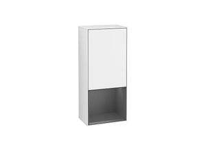 4051202620554 - Villeroy und Boch Finion Seitenschrank F540GKGF 418x936x27cm links Regal unten Anthracite matt Glossy white lacquer