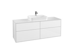 4051202651701 - Villeroy und Boch Finion Waschtischunterschrank F44100GF 160x603cm Abdeckplatte white matt Glossy white lacquer
