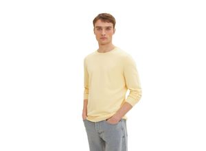 4065869759809 - TOM TAILOR Herren Melierter Strickpullover gelb Gr XL