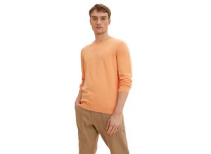 4065869760072 - TOM TAILOR Herren Melierter Strickpullover orange Gr M