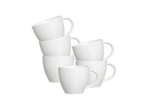 4006344472721 - Kaffeetasse Melodie 190ml weiß Porzellan 6 Stück